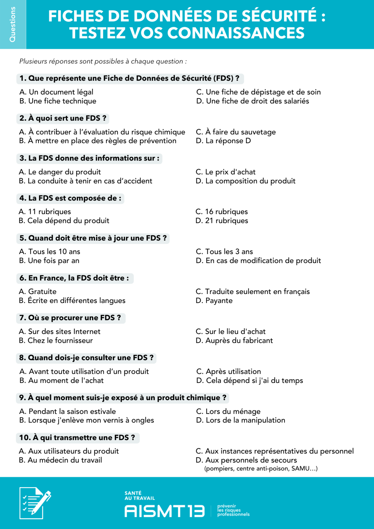 Fiches de Données de Sécurité : que dois-je en faire